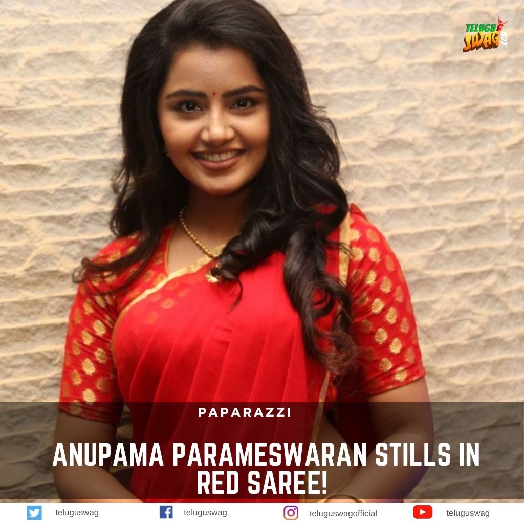 Anupama Parameswaran stills in Red Saree! | Telugu Swag
