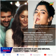 Rashmika enters Vijay and mrunal thakur's 'Family Star'! | Telugu Swag